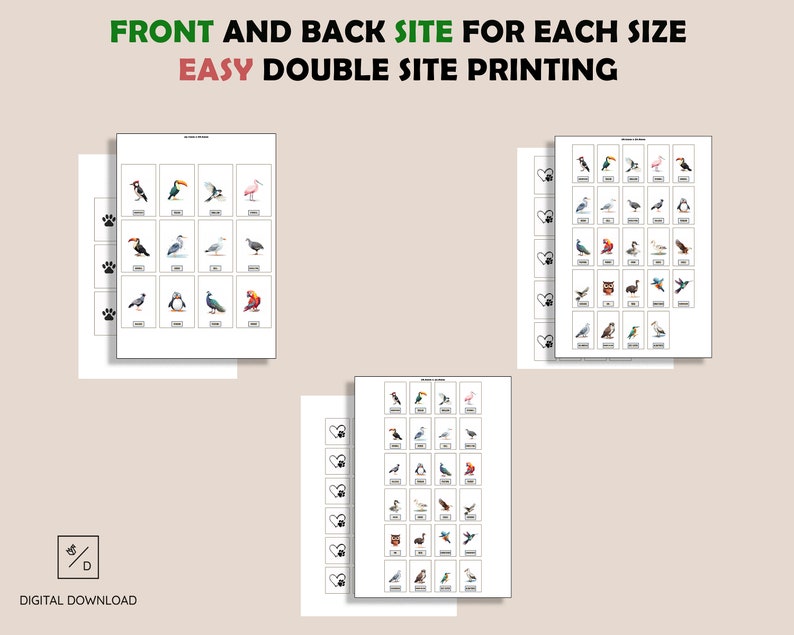 Birds Guess Who? Printable Insert Cards | Digital Download | Print at ...