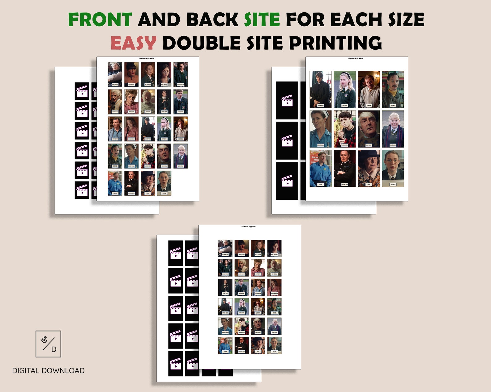 DERRY GIRLS Printable Guess Who Print at Home Digital Download TV Series guess Who Cards Party ...