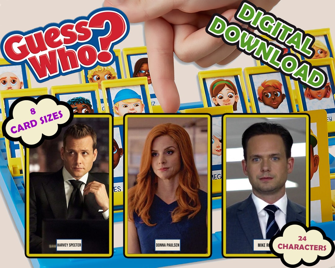 SUITS Printable Guess Who? | Print at Home | Digital Download | TV ...