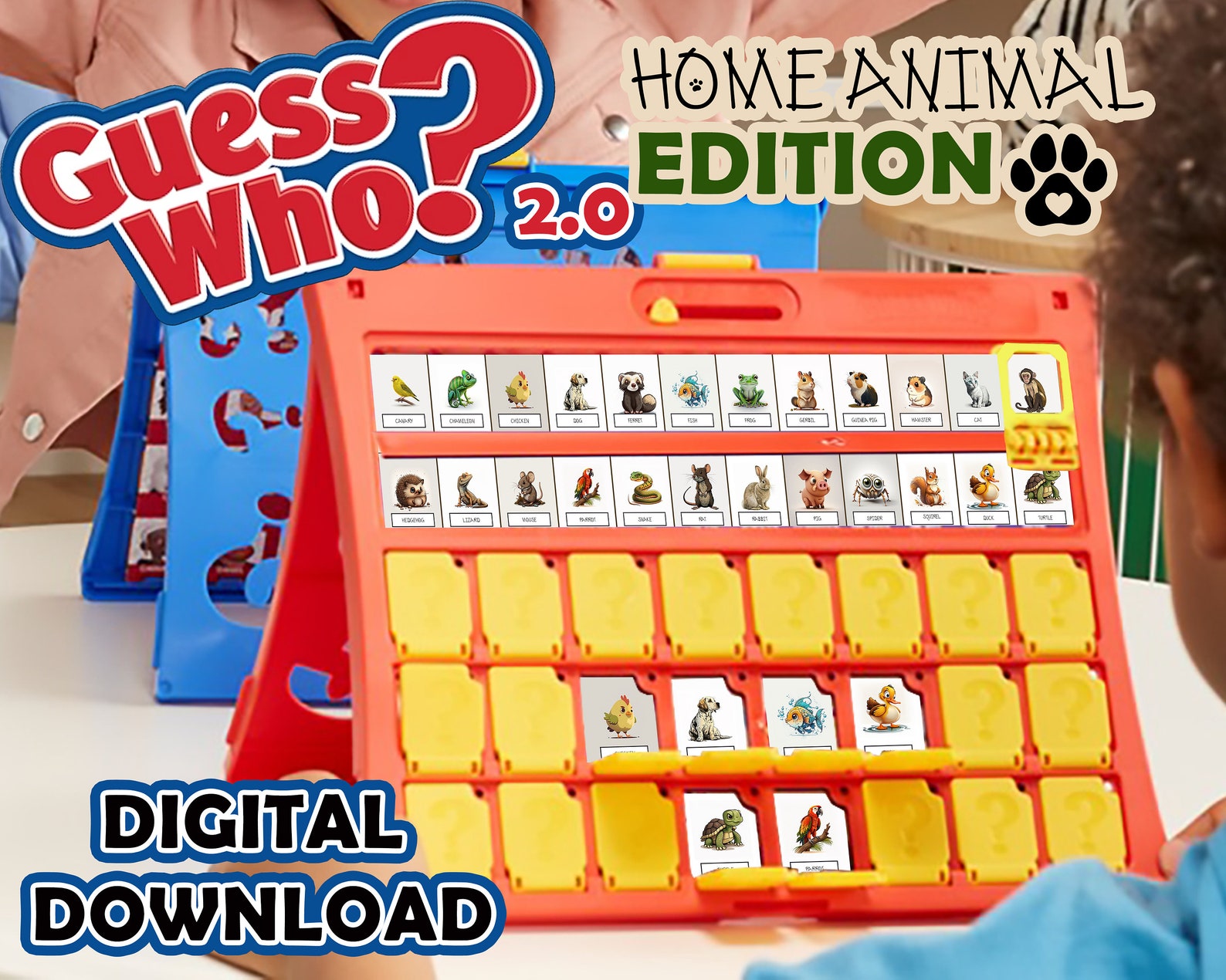 Home Animals Guess Who? 2.0 | Printable Insert Cards | Download | Print ...