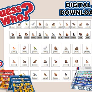 Forest Animals Guess Who? 2.0 | Printable Insert Cards | Digital ...