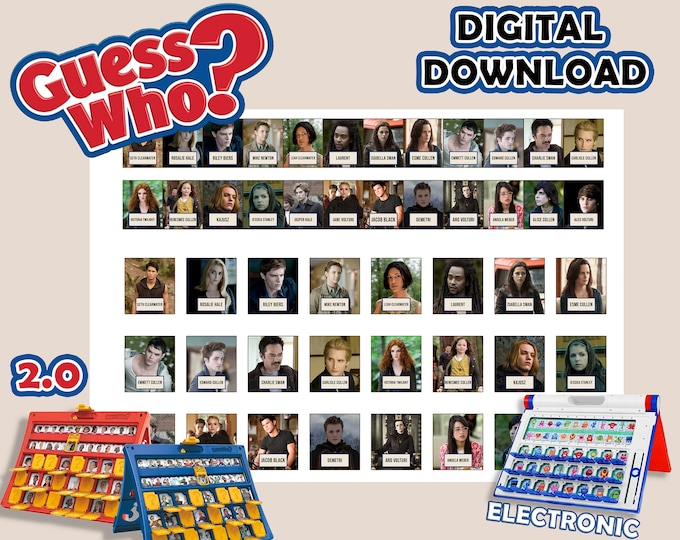 Twilight-inspired Guess Who Game Pieces Downloadable PDF - Etsy