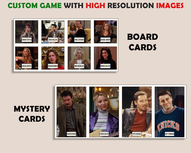 FRIENDS Printable Guess Who Print at Home Digital Download TV Series ...