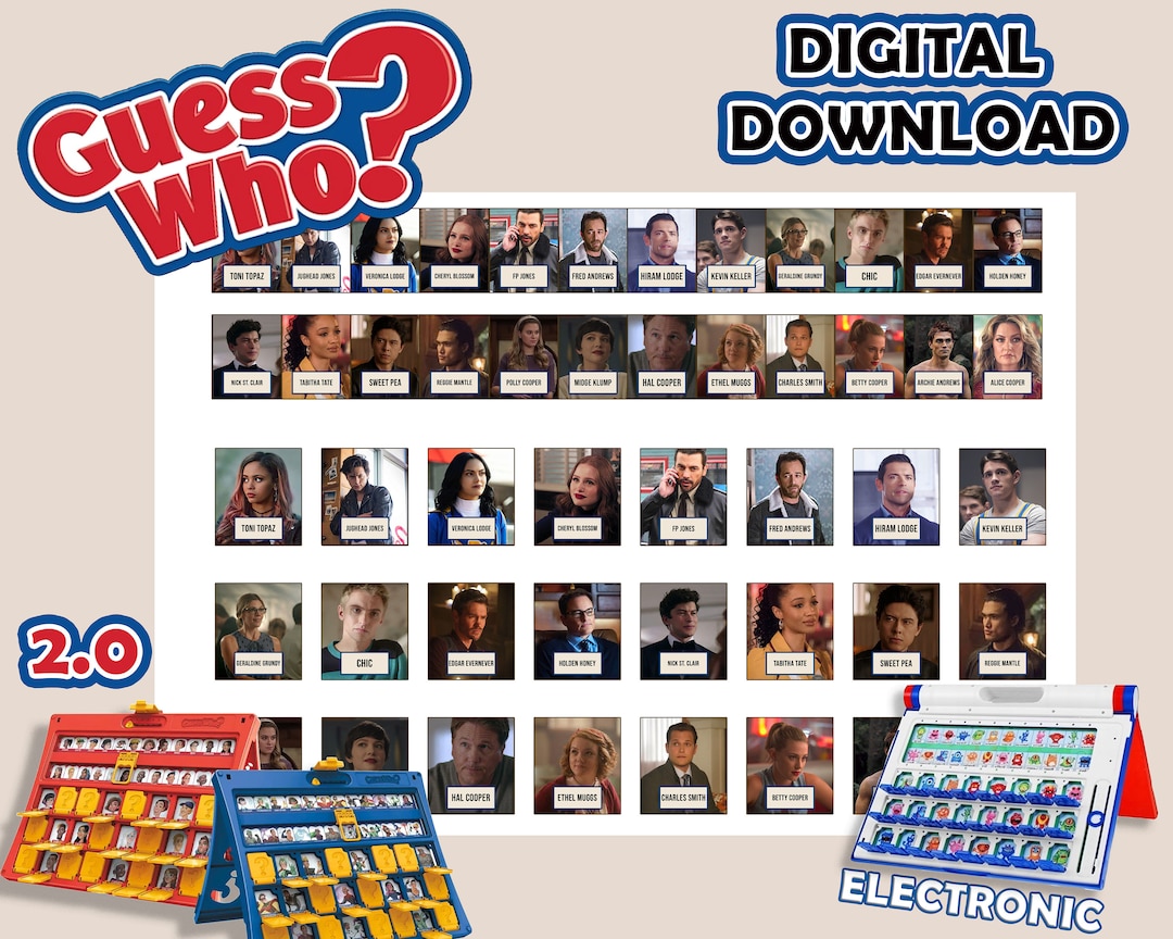 RIVERDALE Guess Who? 2.0 Printable Insert Cards | Digital Download ...