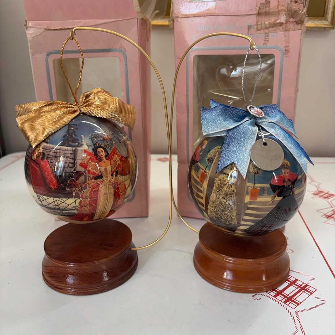 Vtg Barbie Decoupage 4” Ornament Set - Etsy