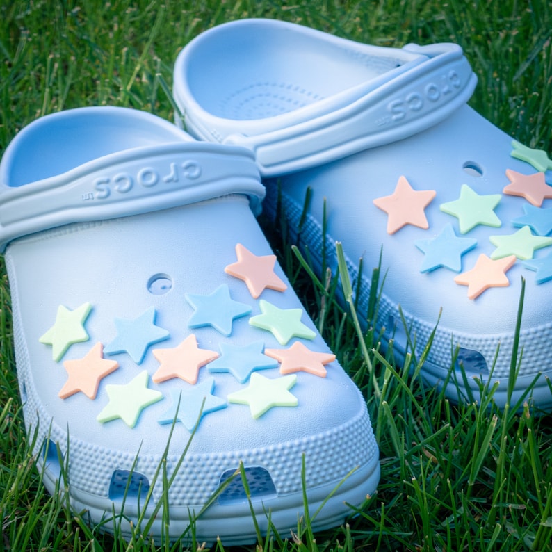 3D Printed Glow in the Dark Croc Star Charms - Etsy