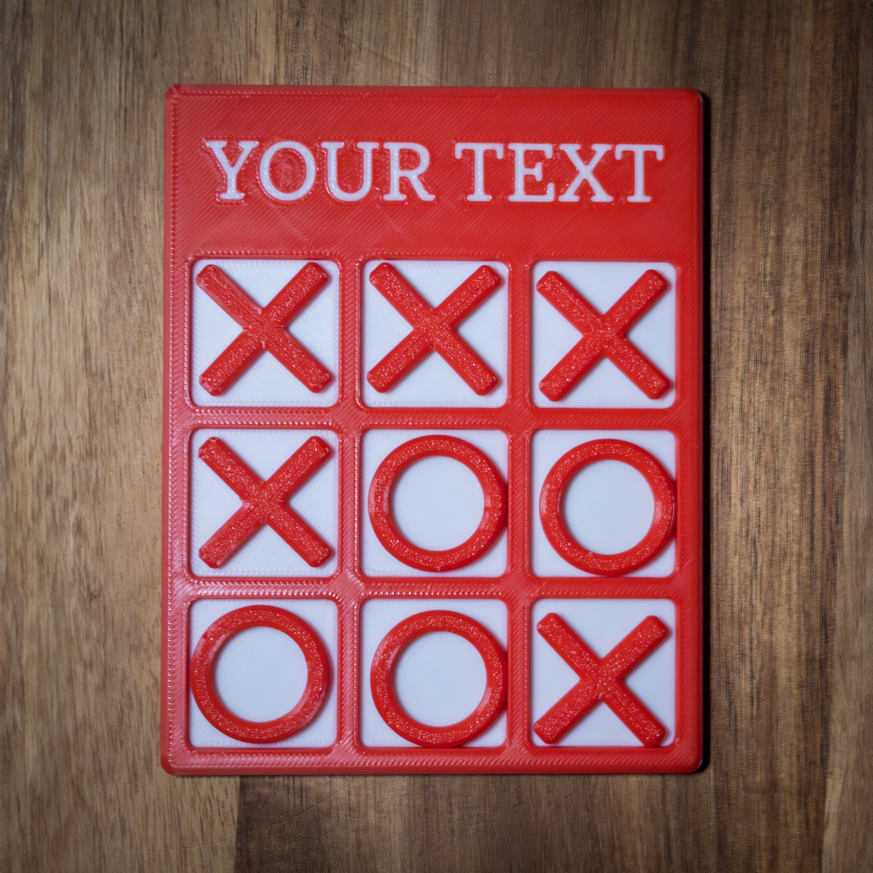 Customized Tic Tac Toe Board Game, 3D Printed, Complete Set, Home Decor ...