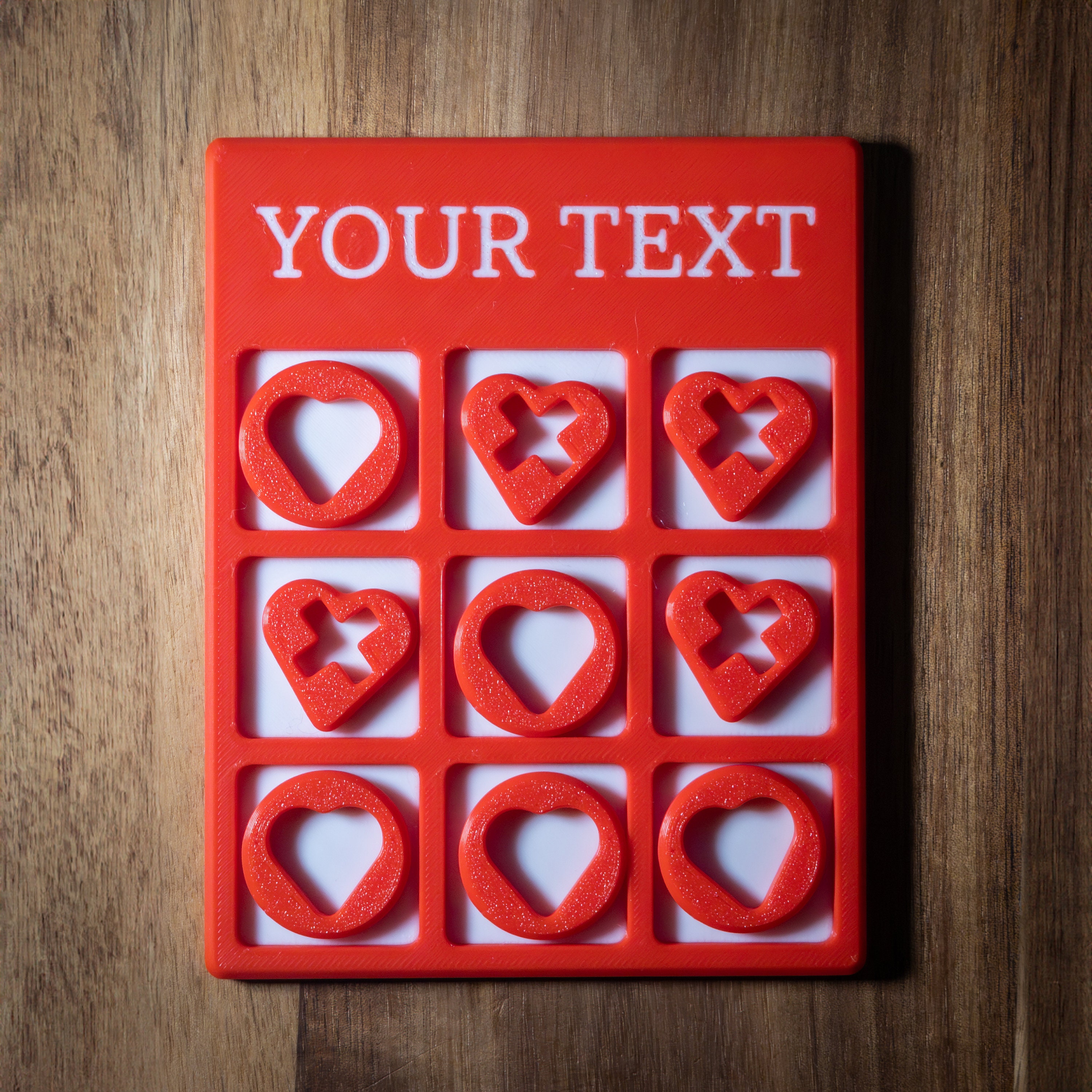 Customized Tic Tac Toe Board Game, 3D Printed, Complete Set, Home Decor ...