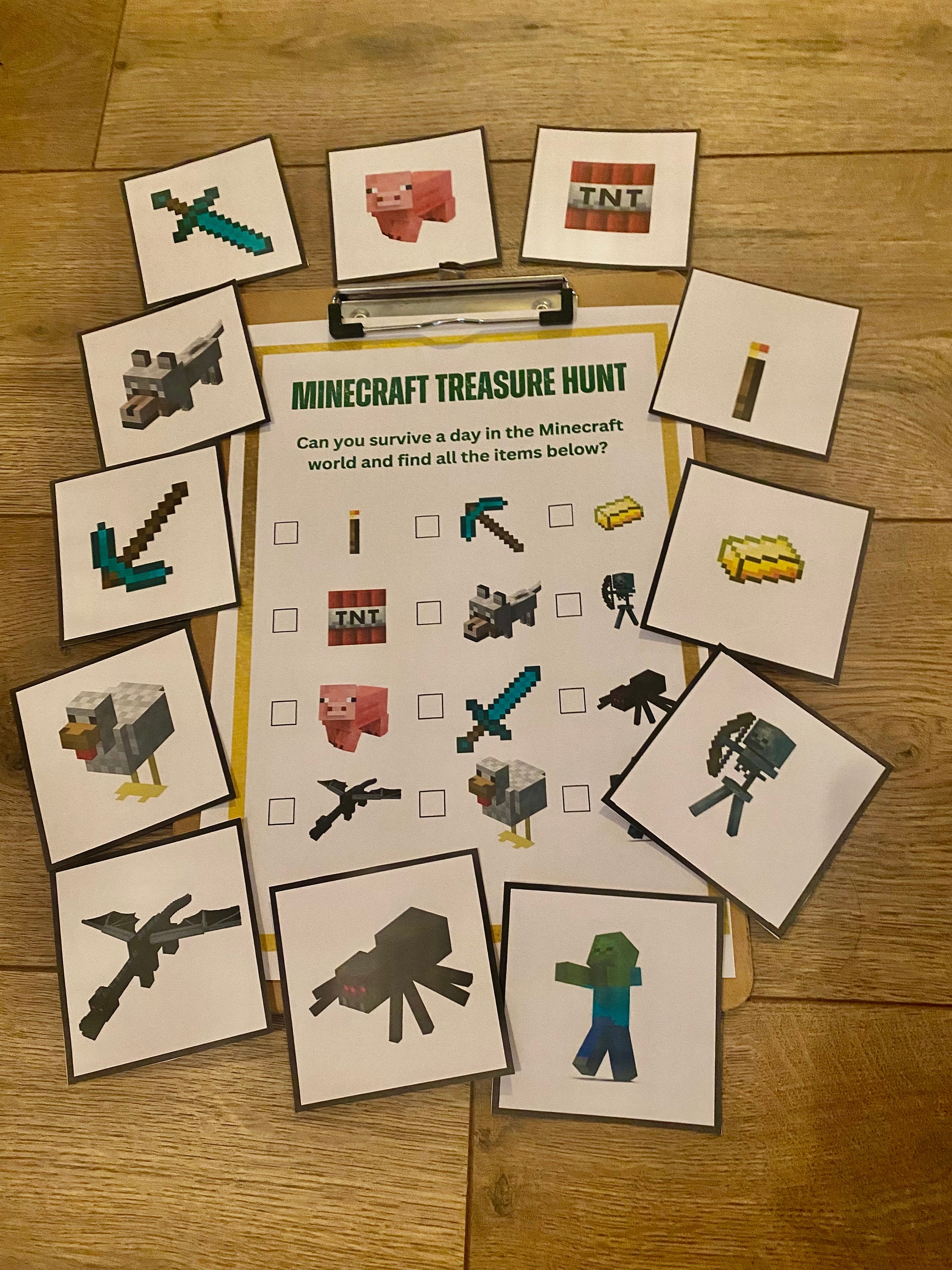 Minecraft Treasure Hunt Printable - Etsy
