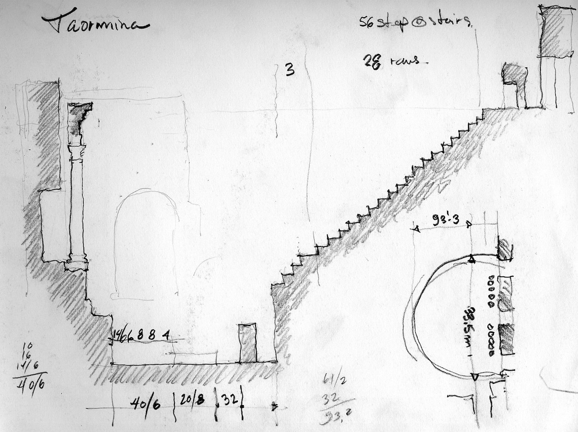 Taormina Amphitheatre Autocad Drawing - Etsy