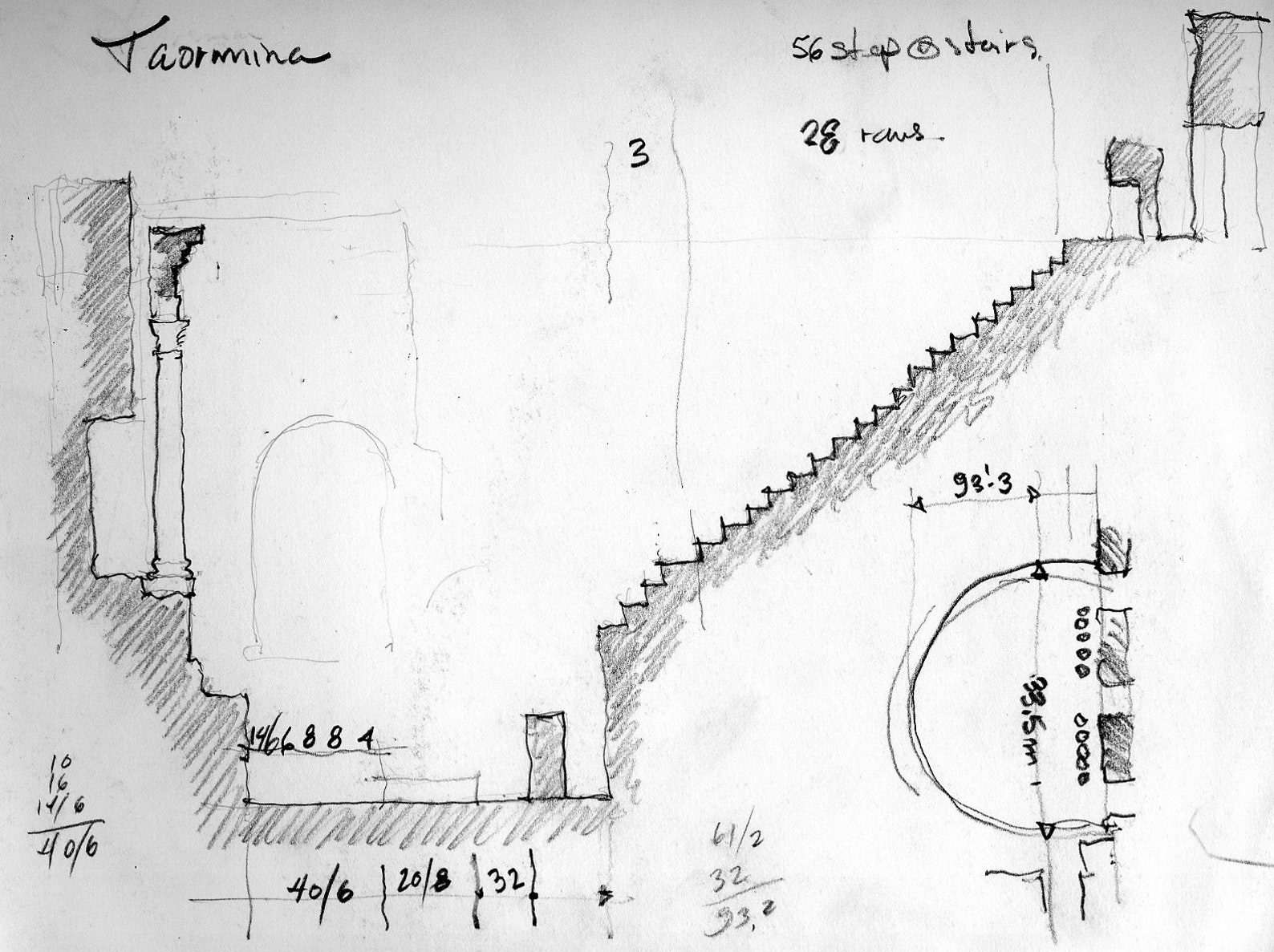 Taormina Amphitheatre Autocad Drawing - Etsy