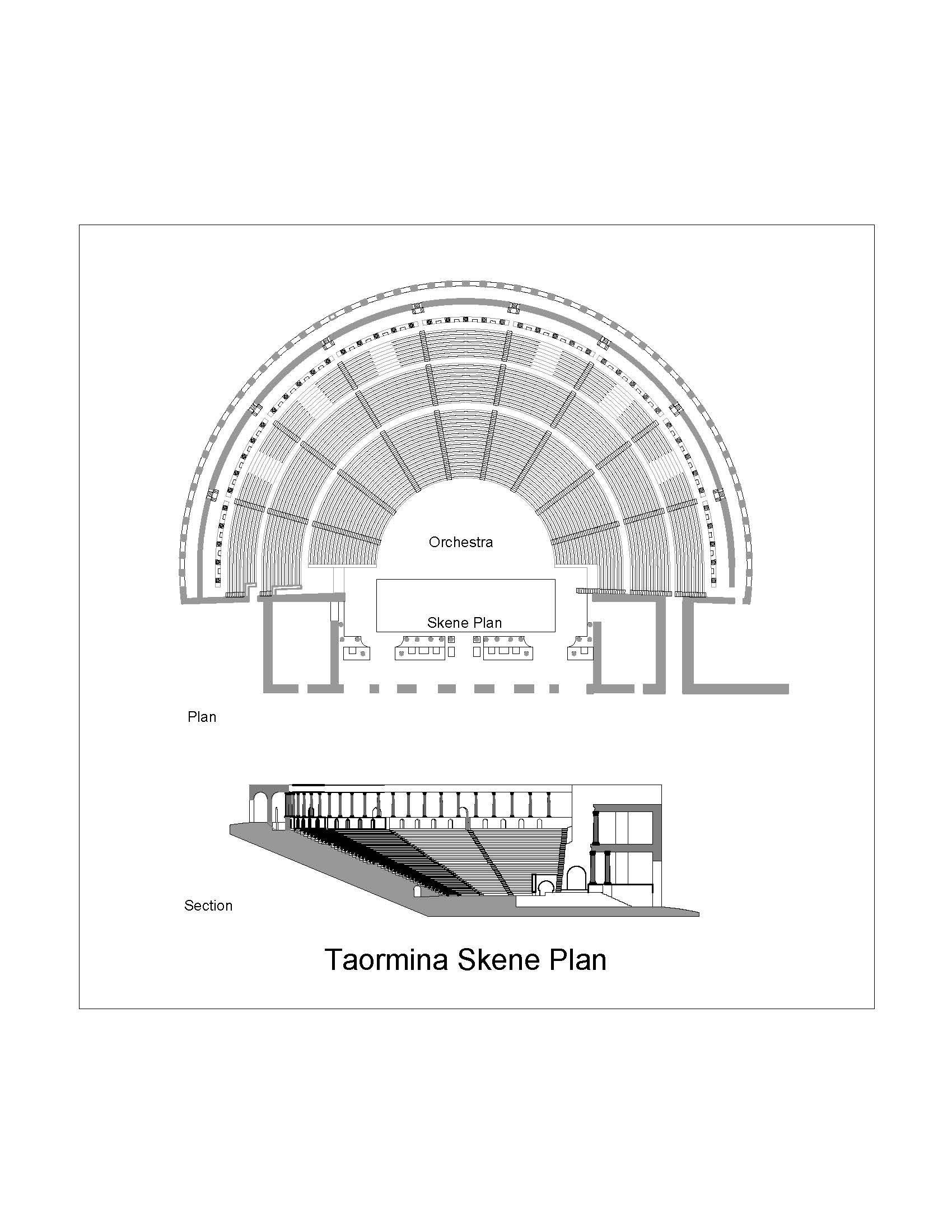 Taormina Amphitheatre Autocad Drawing - Etsy