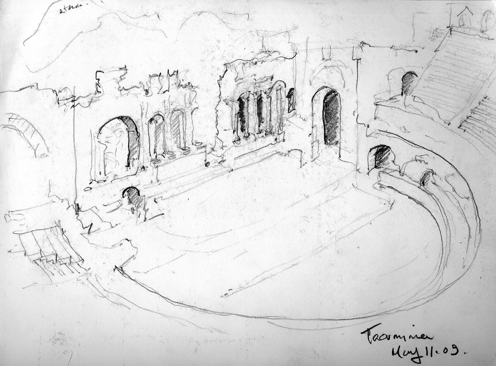 Taormina Amphitheatre Autocad Drawing - Etsy