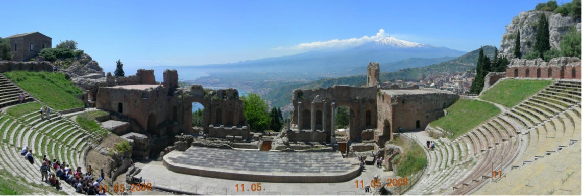 Taormina Amphitheatre Autocad Drawing - Etsy