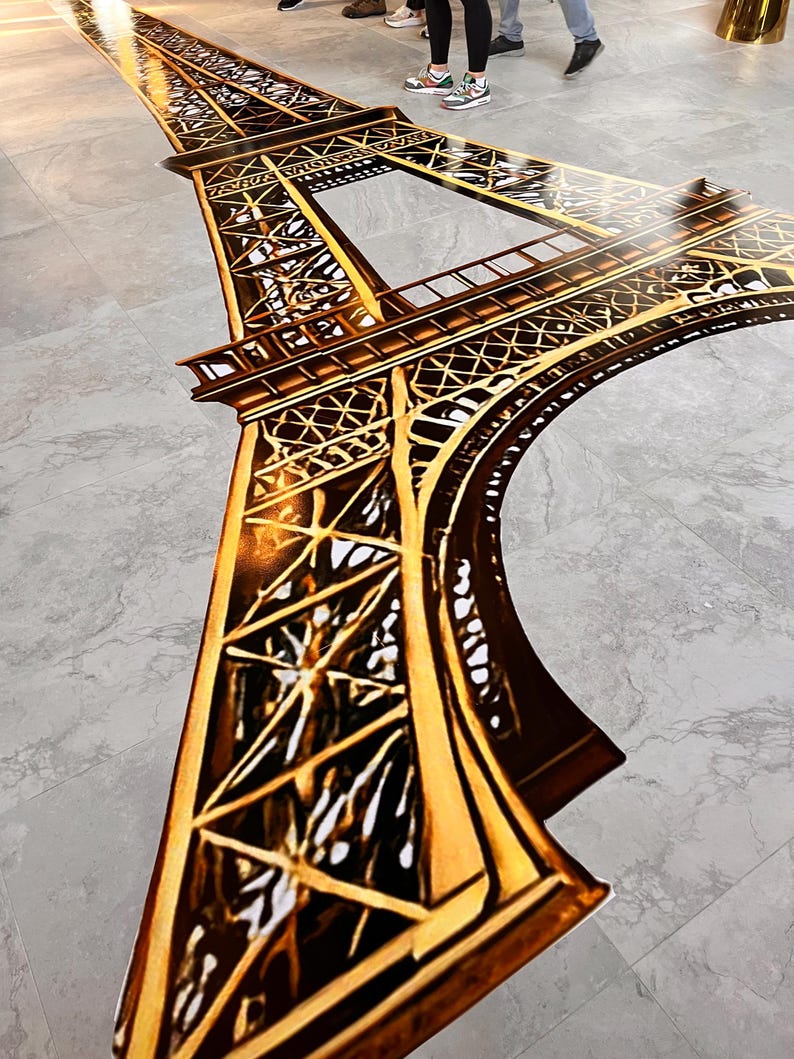 Paris Eiffel Tower Dance Floor Wrap | Custom Wedding Aisle Decal ...