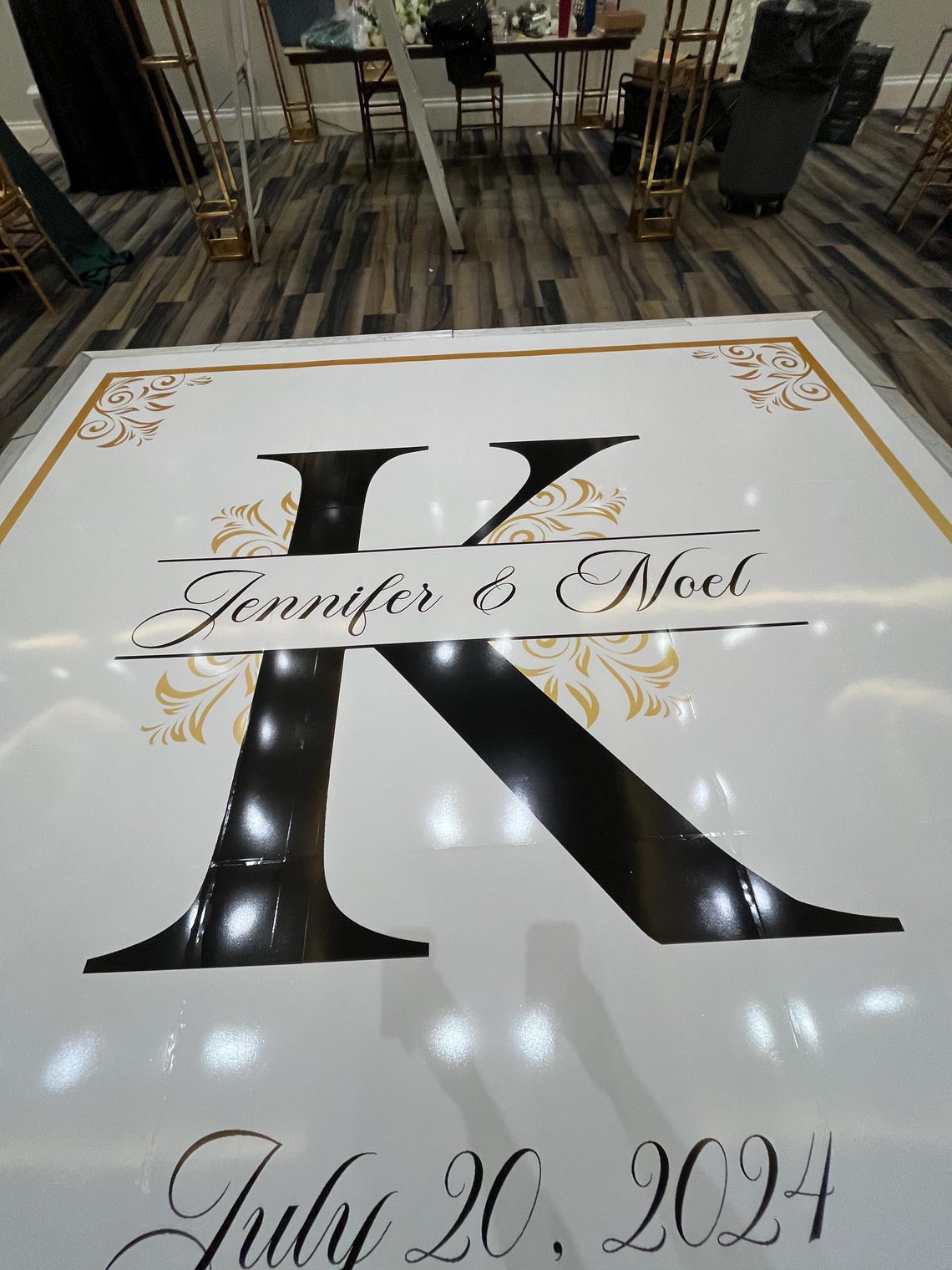 Regal Border, Intinal Wrap Full Print Custom Wedding Decal Dance Floor ...