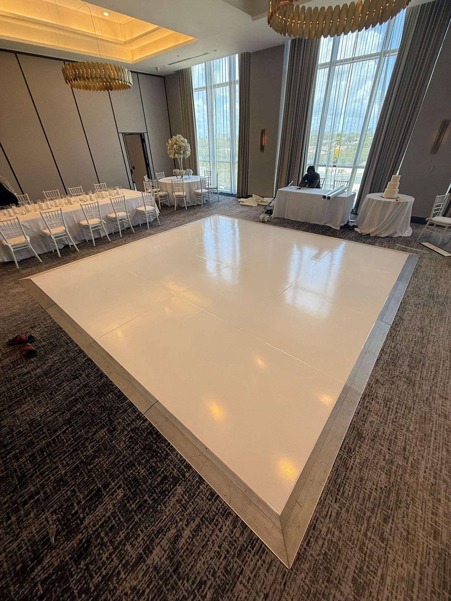 All White Wedding Dance Floor Wrap: Gloss Vinyl, Removable - Etsy