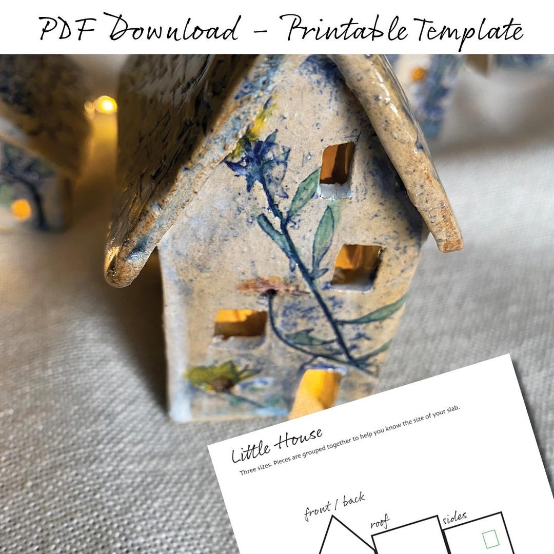 Little House Ceramic Handbuilding Template | Pottery Tutorial - Etsy