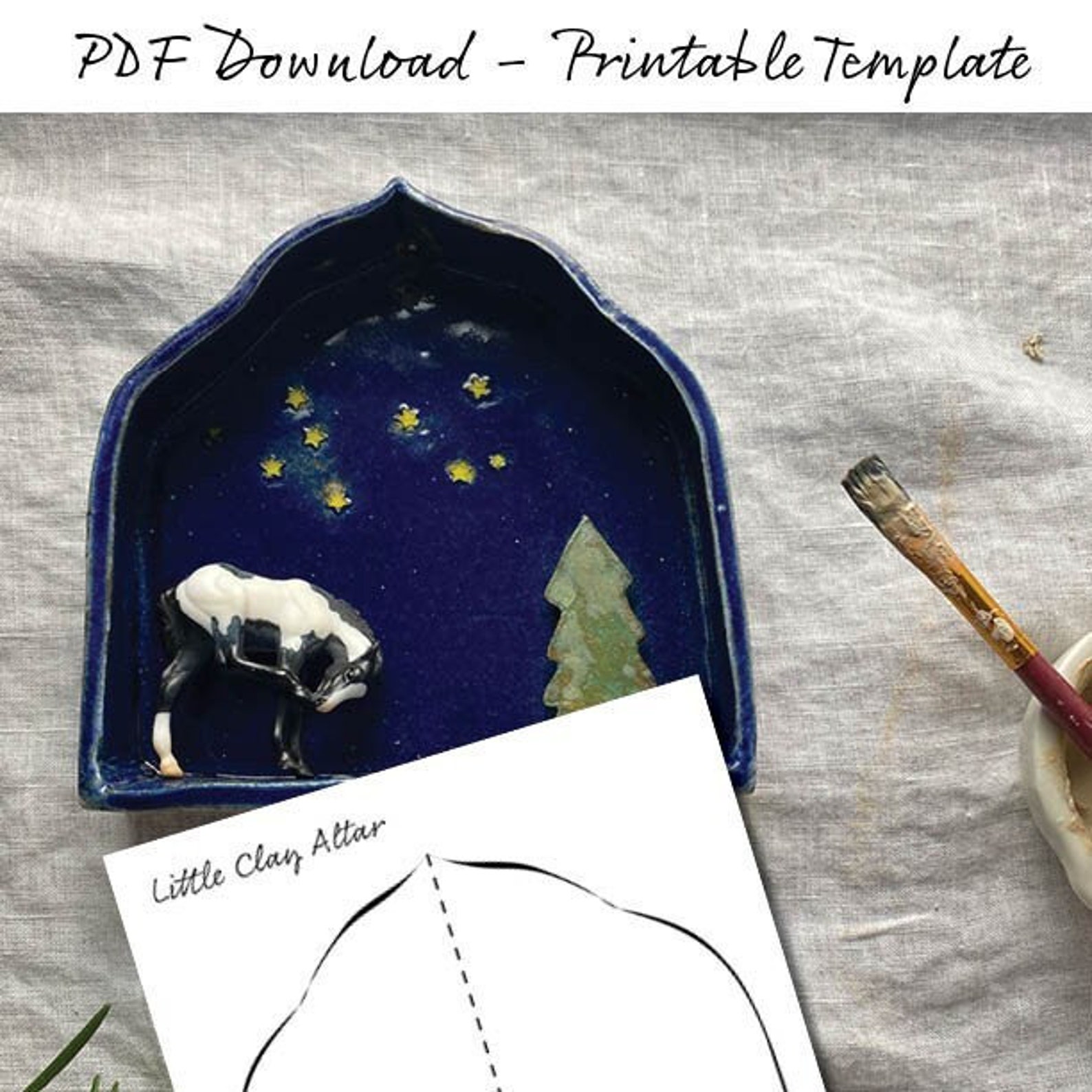 Little Clay Altar | Ceramic Hand Building Template | Pottery Tutorial ...