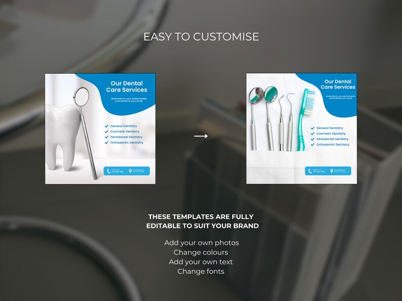 30 Dentist Instagram Post Template, Dental Clinic Canva Templates ...