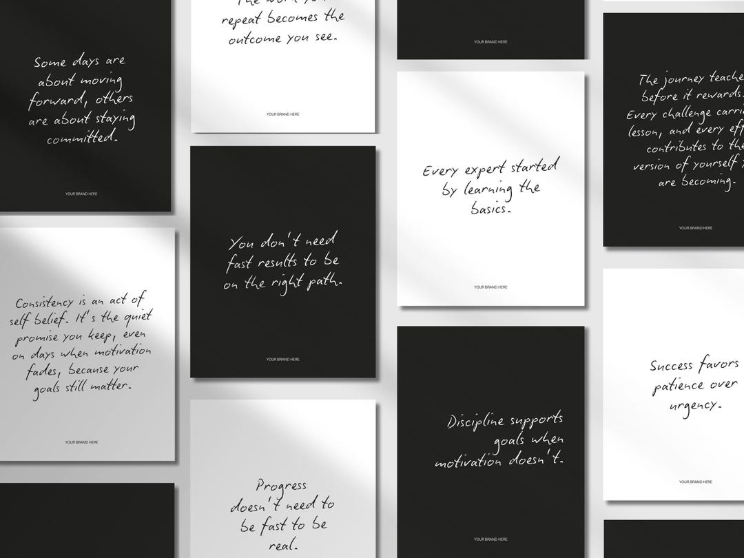 Motivational & Inspirational Quotes for Content Creators, Editable ...