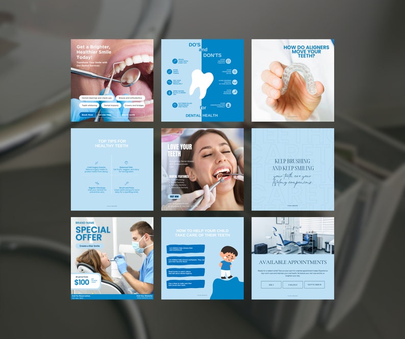 30 Dentist Instagram Post Template Dental Clinic Canva - Etsy UK