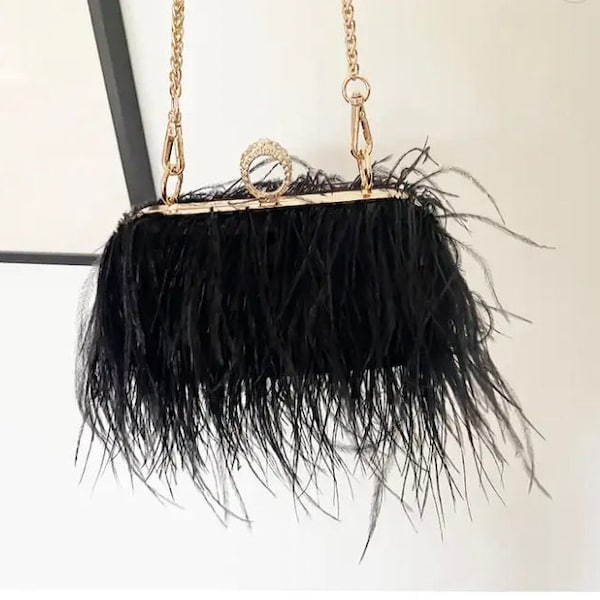 Ostrich Feather Purse - Etsy