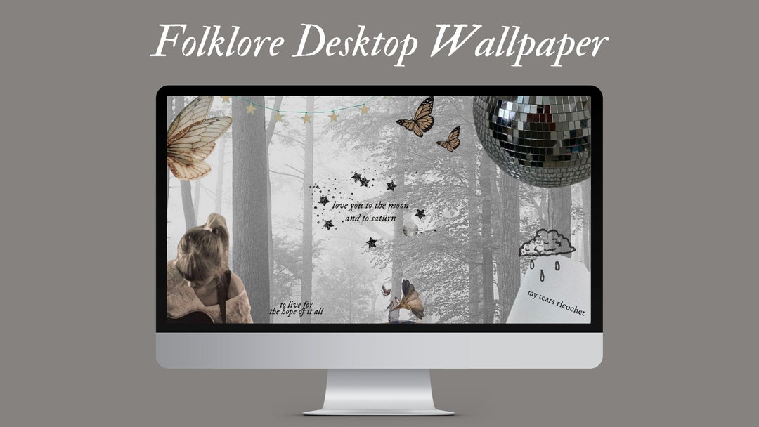 Folklore Desktop Wallpaper Taylor Swift Inspired Wallpaper - Etsy