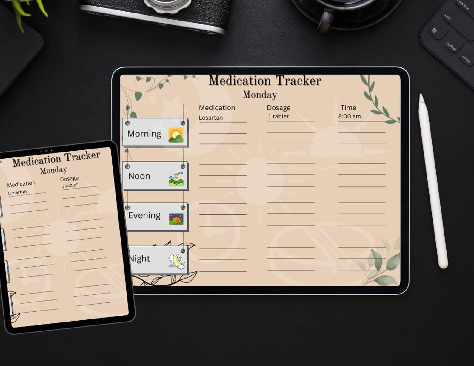 Weekly Medication Tracker, Printable Medication Schedule, Morning Noon ...