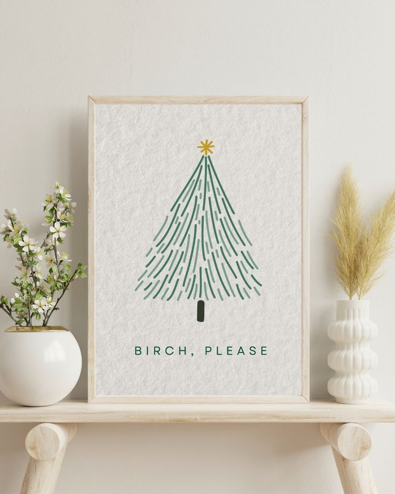 Birch, Please Holiday Print Printable Wall Art Digital Download Home Decor - Etsy