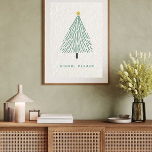 Birch, Please Holiday Print Printable Wall Art Digital Download Home Decor - Etsy