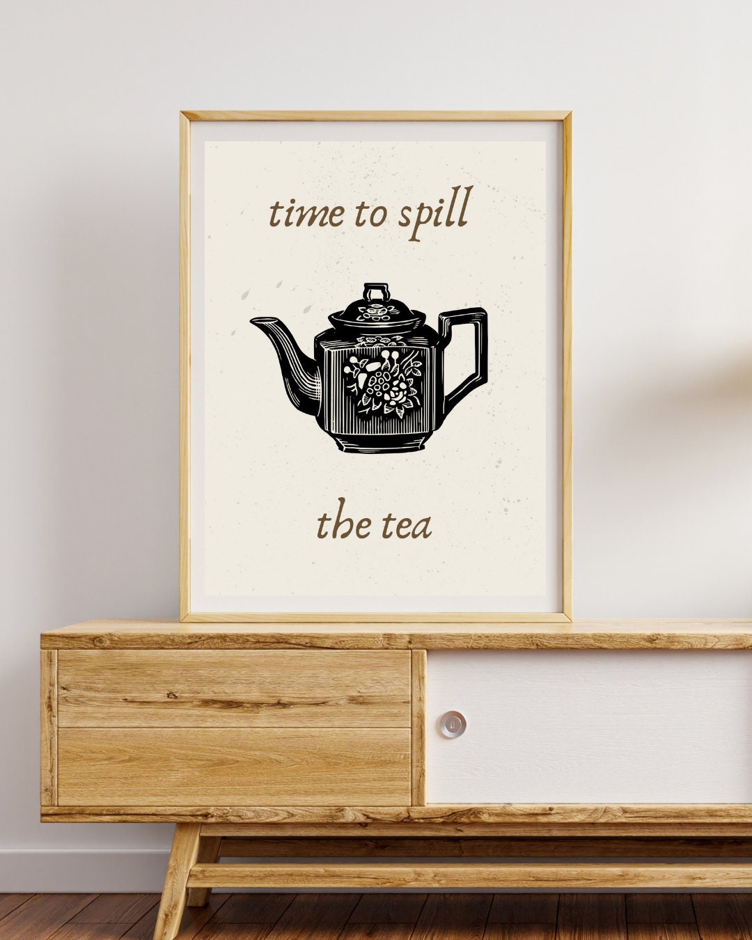 Time to Spill the Tea Printable Digital Art Kitchen Wall Print Digital ...