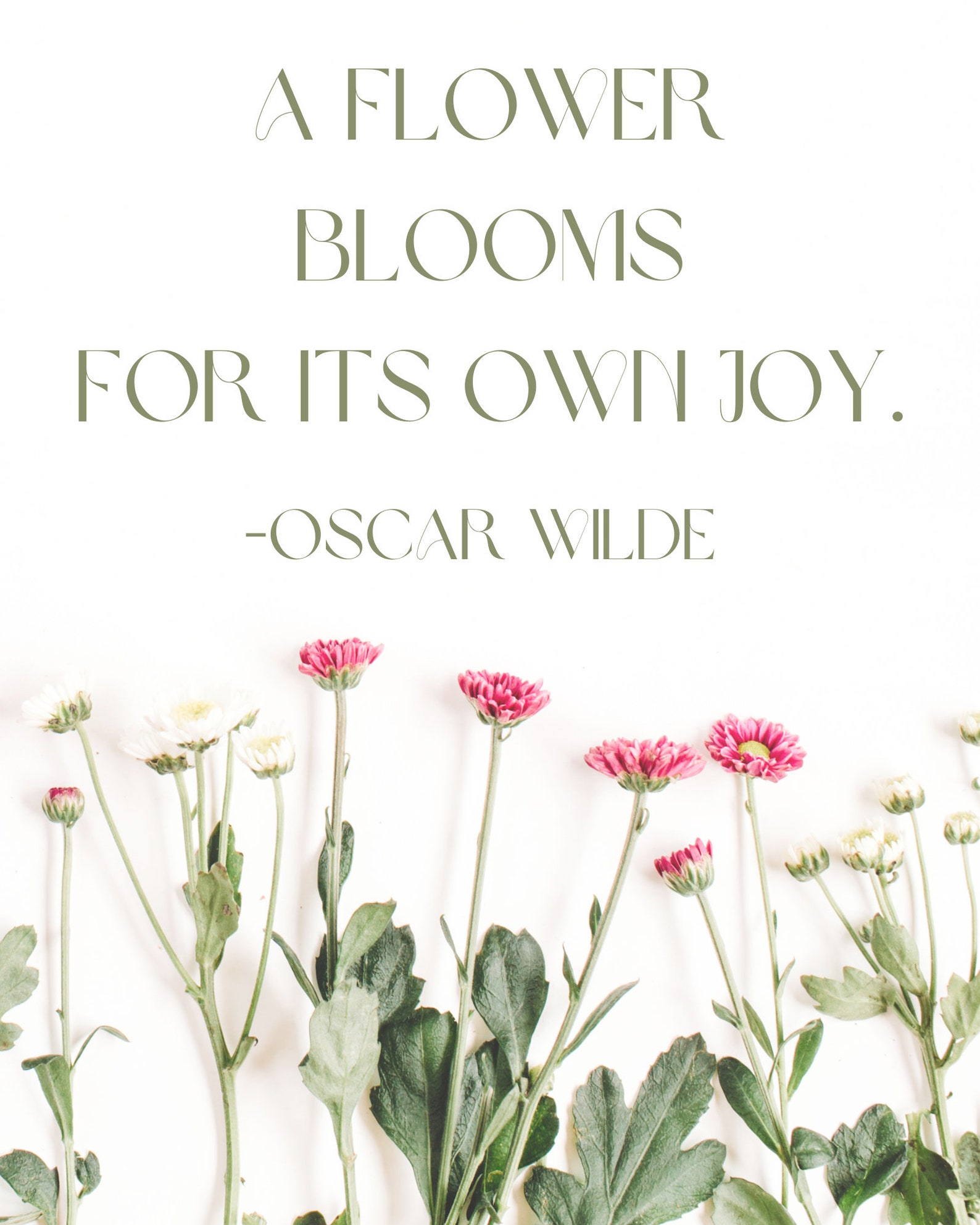 Floral Quote Print | Printable Digital Art - Etsy