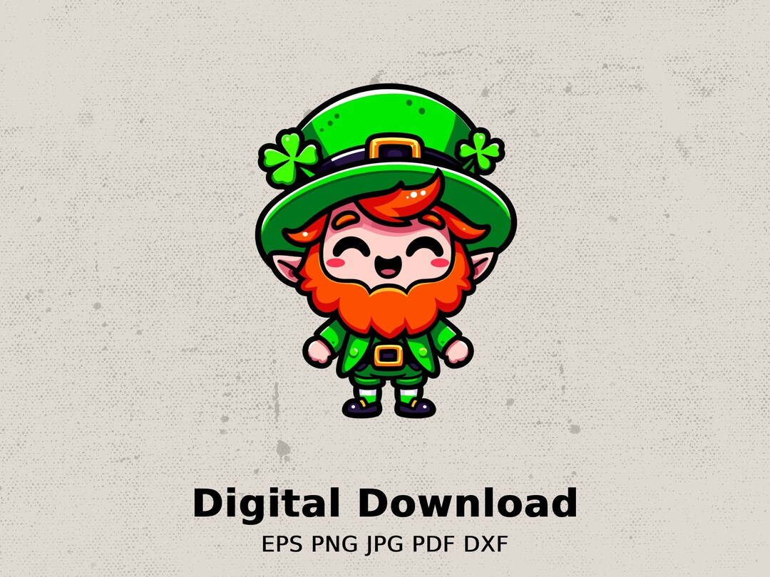 St. Patrick's Day, Leprechaun Clip Art Print, St. Paddy's Day, Irish ...
