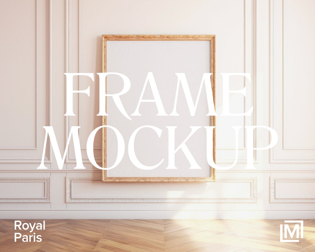 Paris Art Mockup | Paris Frame Mat Mockup | Ornate Wood Black White ...