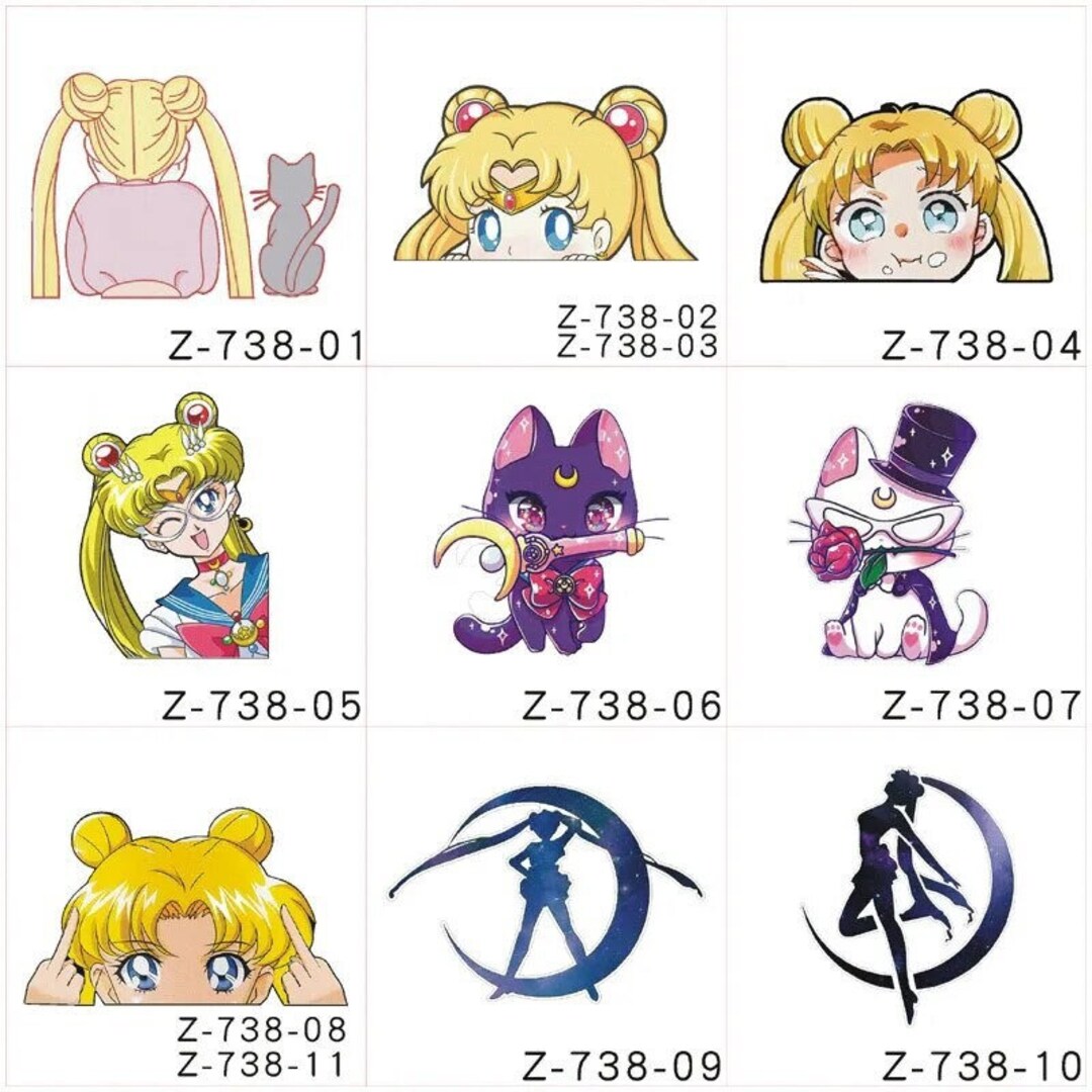 Cute Stickers Sailor Moon Car Stickers Anime Peekers - Etsy