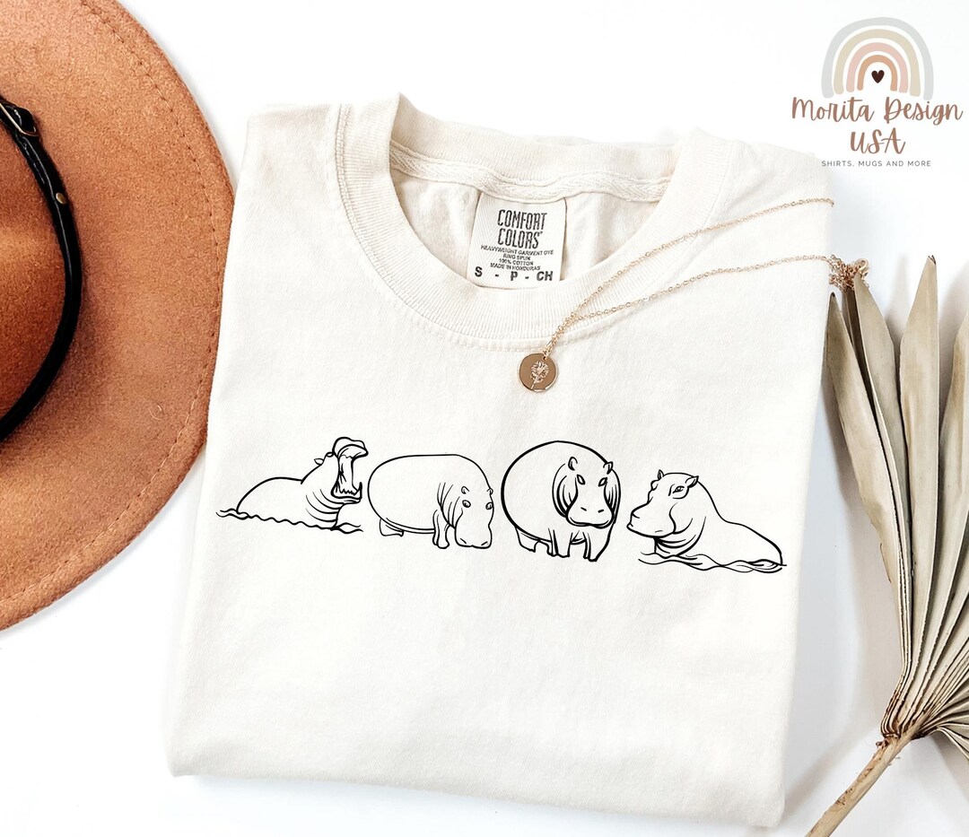 Hippo Shirt, Hippo Sweatshirt, Gift for Hippo Lovers, Gift for Animal ...