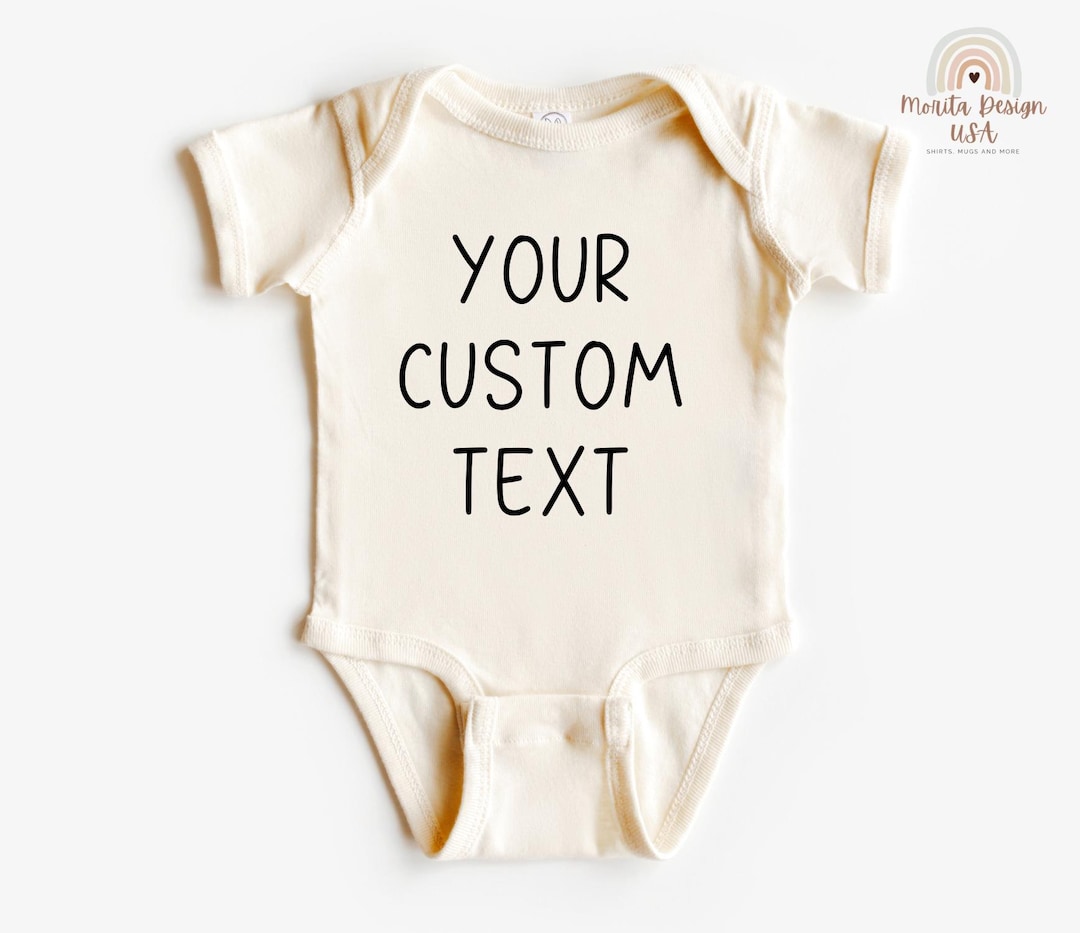 Custom Baby Onesie With Name, Custom Baby Onesie With Text ...