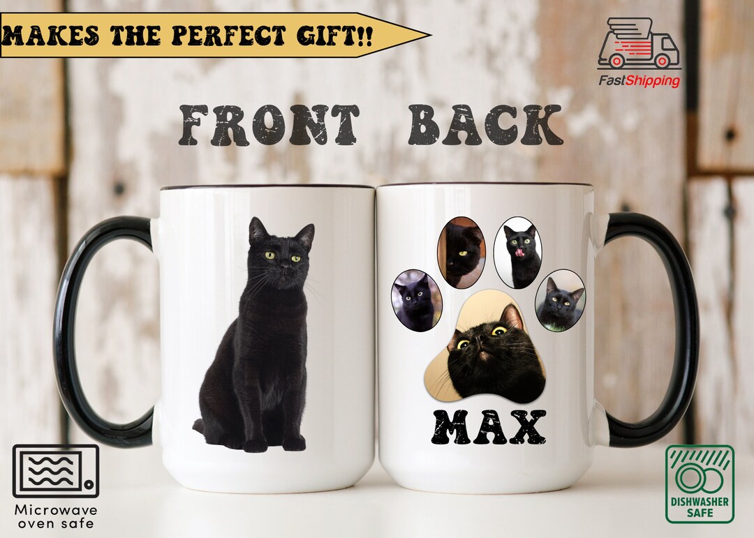 Personalized Cat Mug, Cat Portrait Mug, Personalized Pet Mug ...