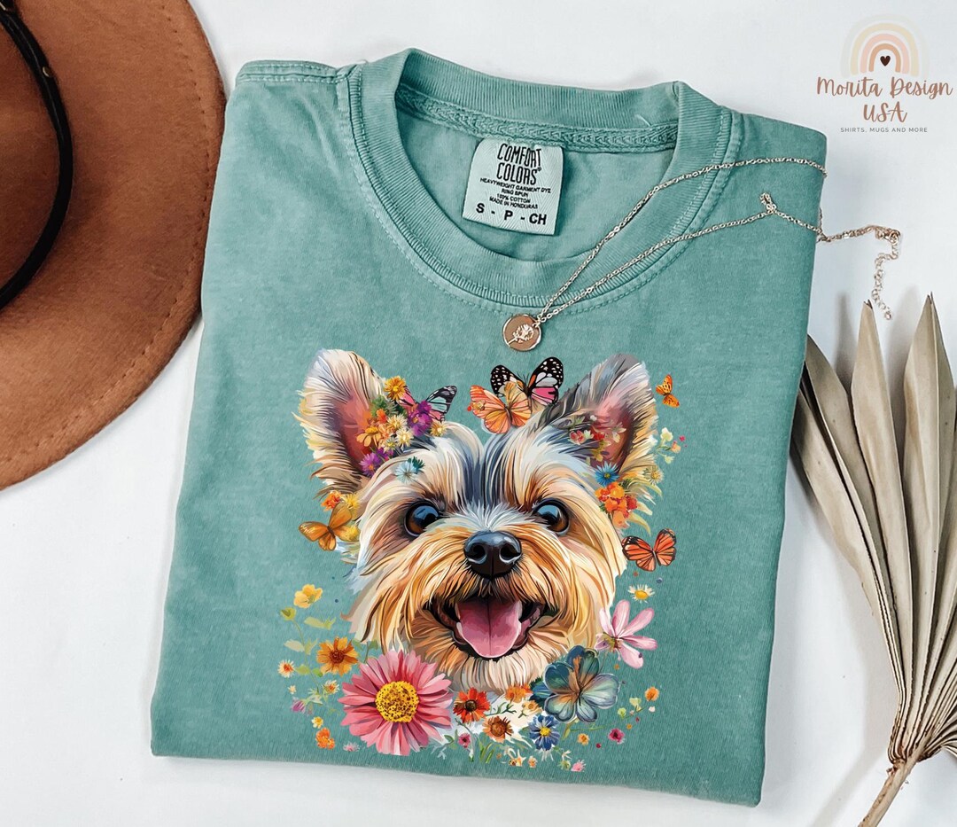Yorkie Wildflower Shirt, Yorkie Shirt, Yorkie Sweatshirt, Mama Shirt ...
