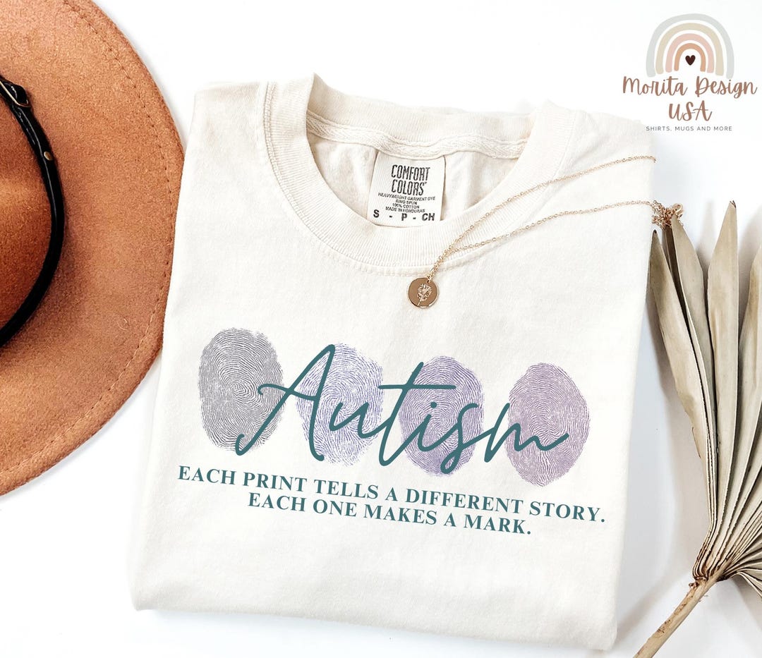 Fingerprint Autism Shirt, Neurodiversity Shirt, Fingerprint Autism ...