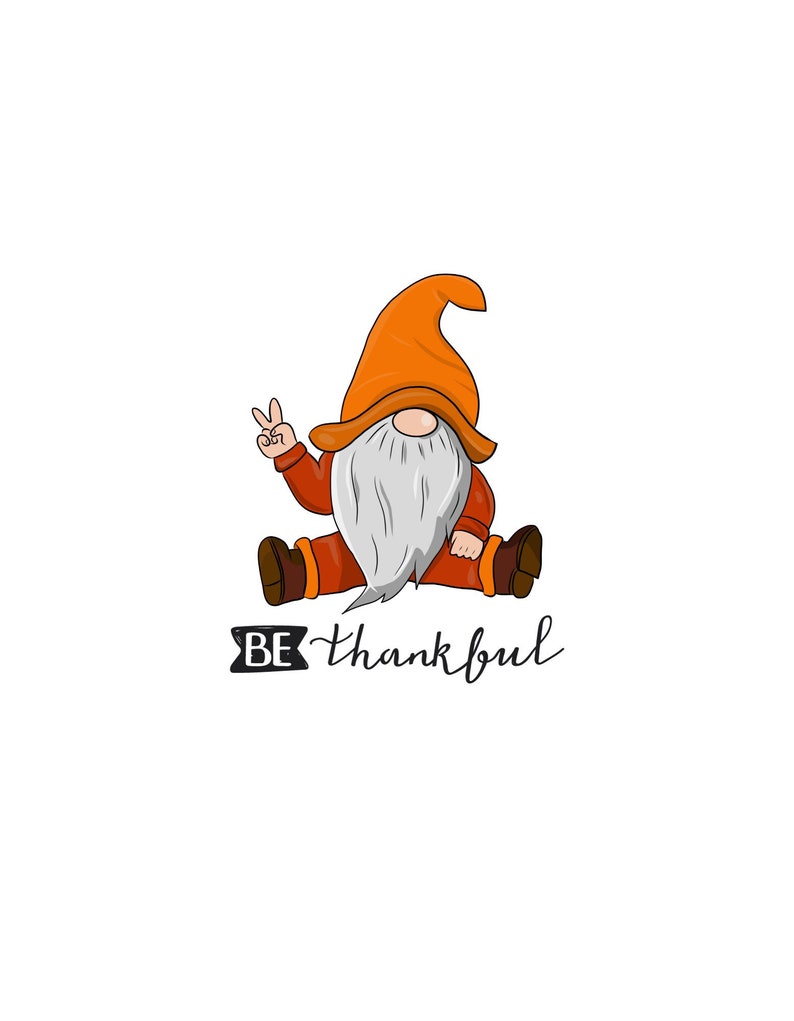 Be Thankful Grateful Gnomes PNG - Etsy