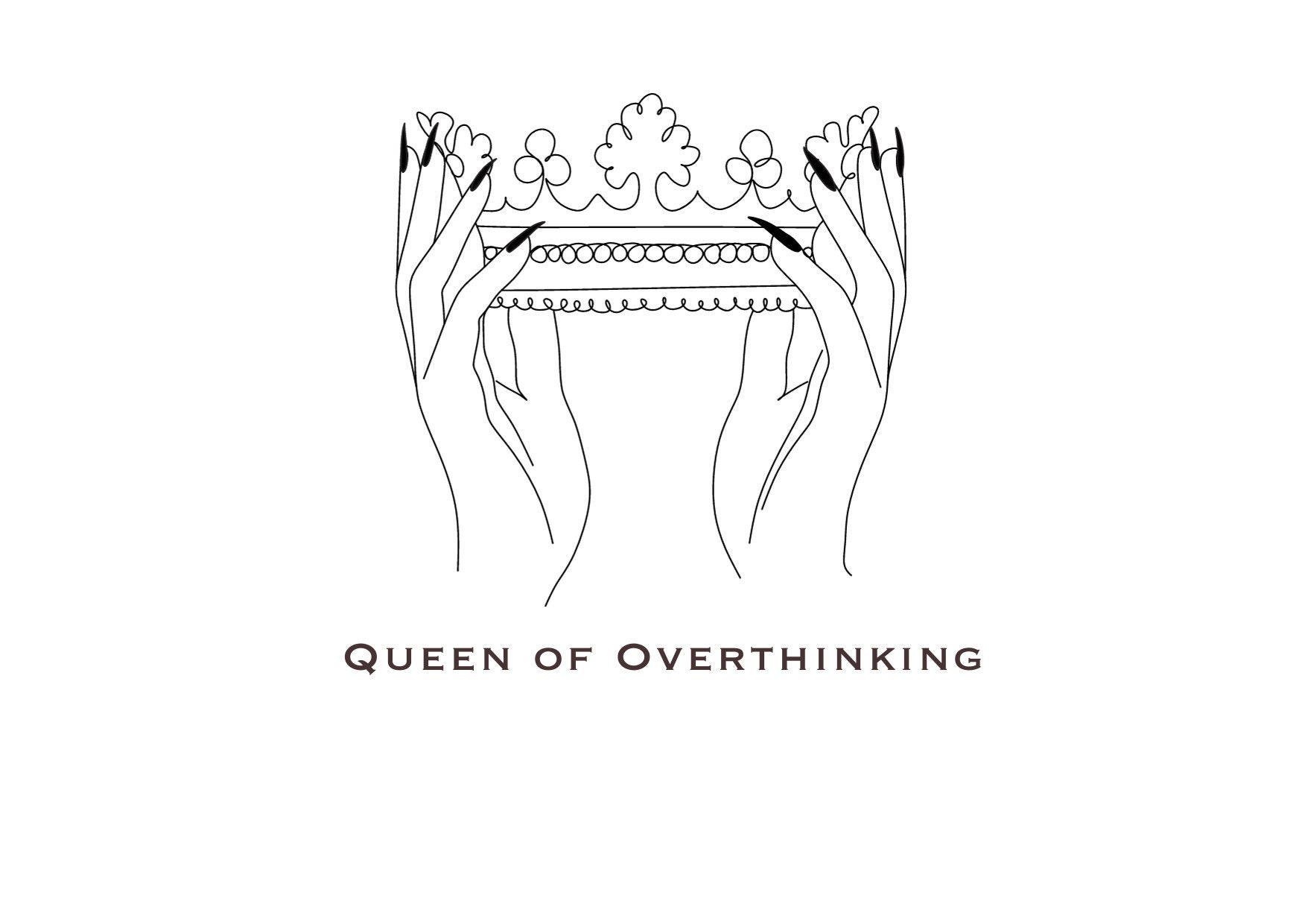 Queen of Overthinking Crown PNG - Etsy