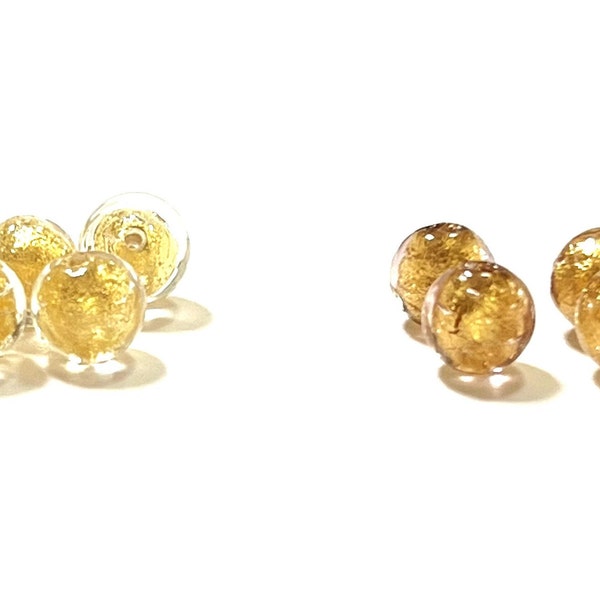 Gold Glass Beads - Etsy