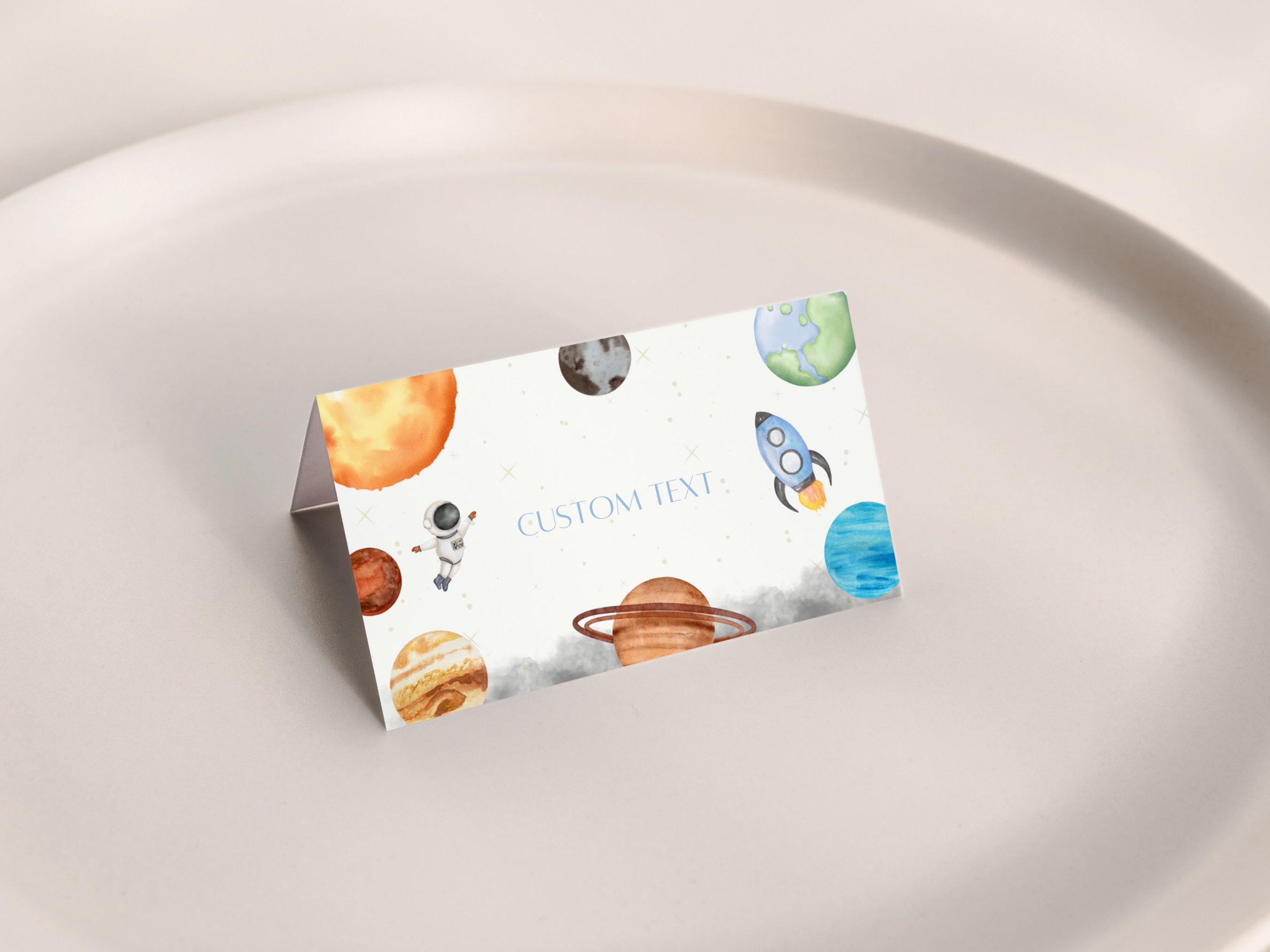 Editable First Trip Around the Sun Food Tent Astronaut Place - Etsy