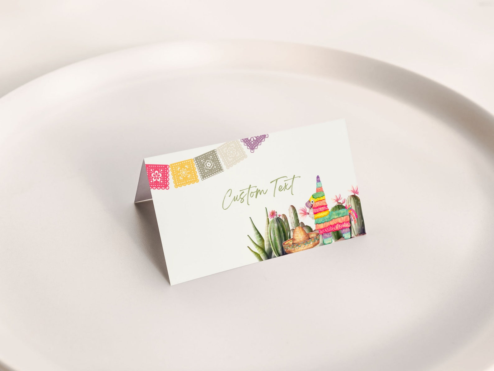Editable First Fiesta Birthday Food Tent, Mexican Theme Party, 1st ...