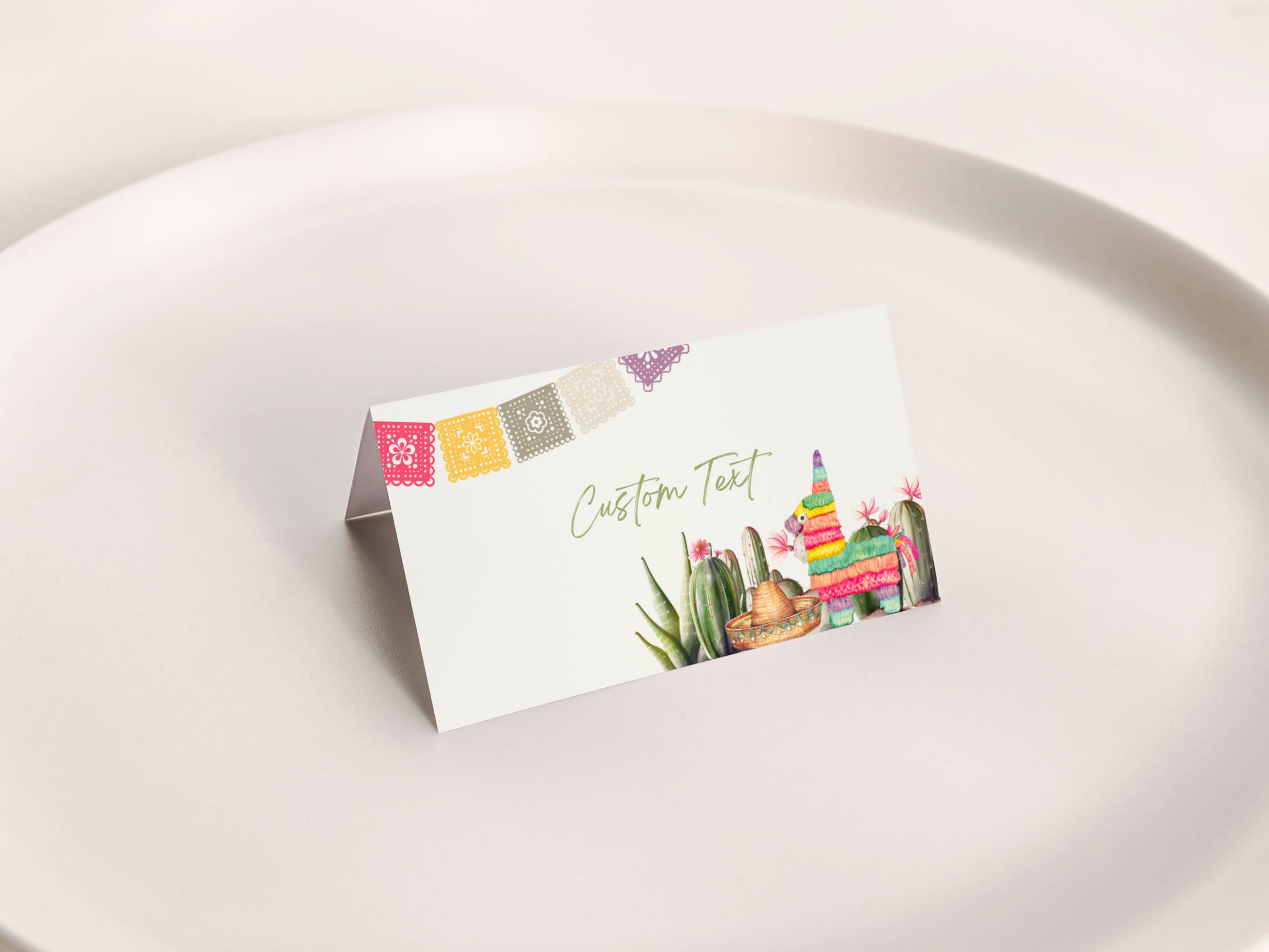 Editable First Fiesta Birthday Food Tent, Mexican Theme Party, 1st ...