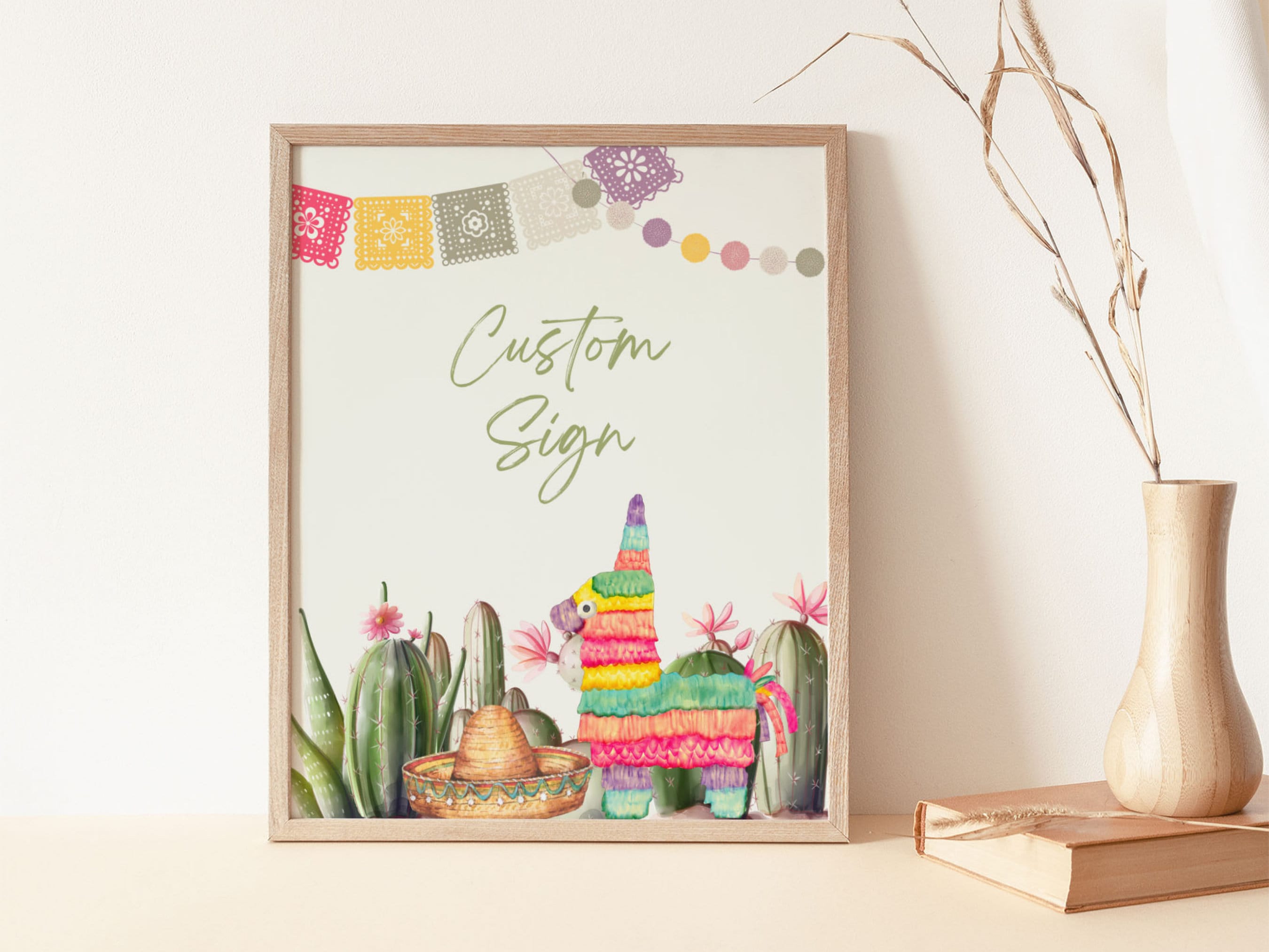 Editable First Fiesta Birthday Custom Sign, Mexican Theme Party, First ...