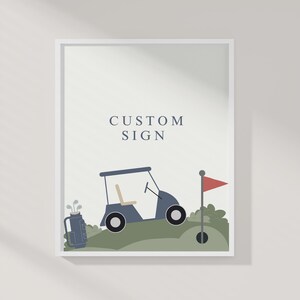 Editable Golf First Birthday 8x10 Custom Sign, Hole in One Birthday ...