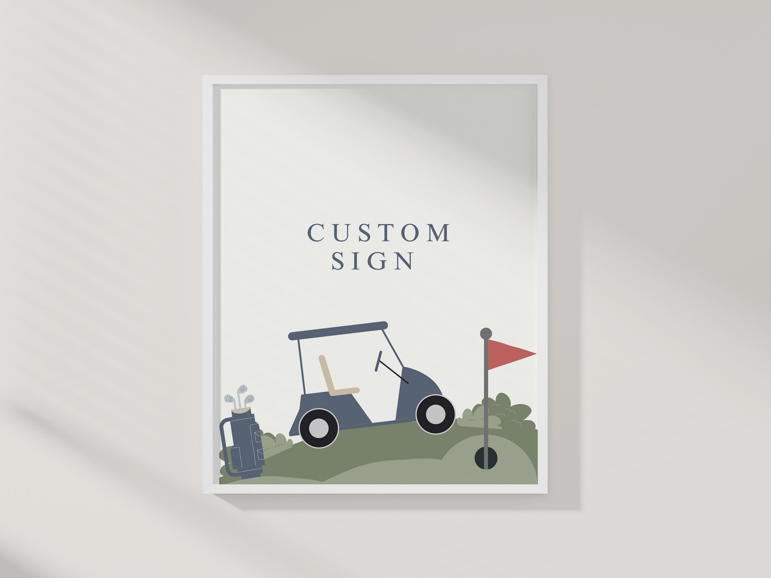 Editable Golf First Birthday 8x10 Custom Sign, Hole in One Birthday ...